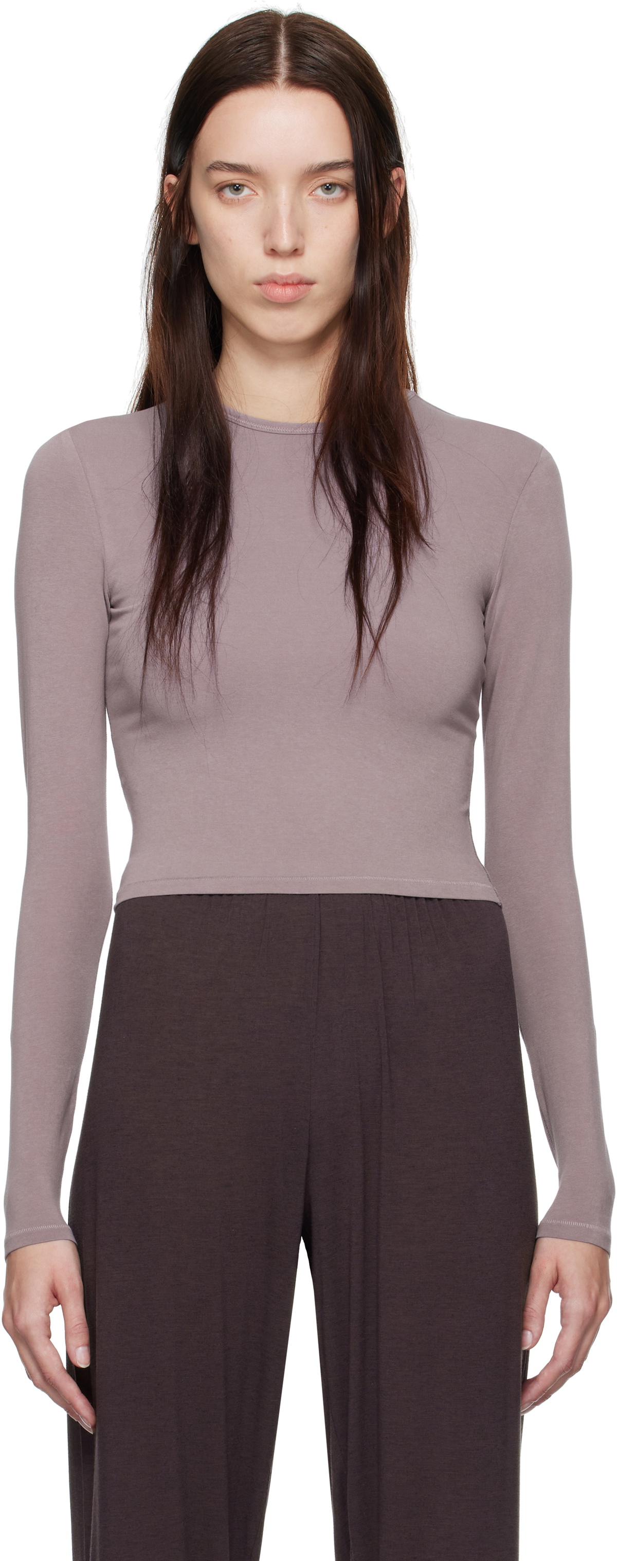 SKIMS Purple New Vintage Cropped Long Sleeve T-shirt SKIMS