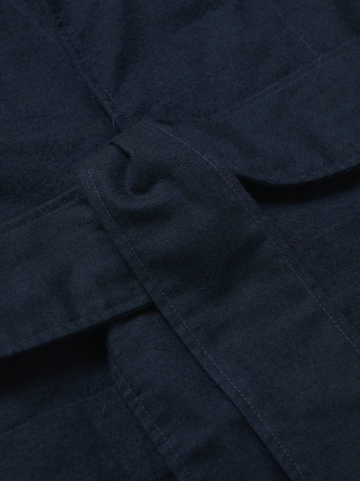 TEKLA - Organic Cotton-Flannel Robe - Blue Tekla Fabrics