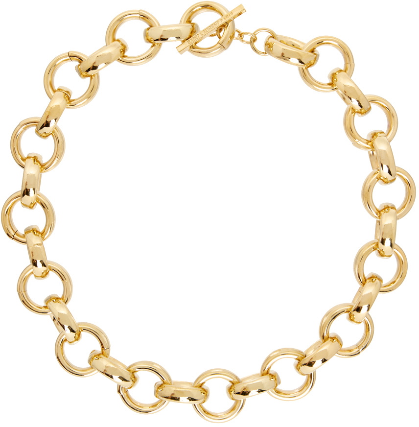 Saint Laurent Gold Rolo Chain Necklace Saint Laurent