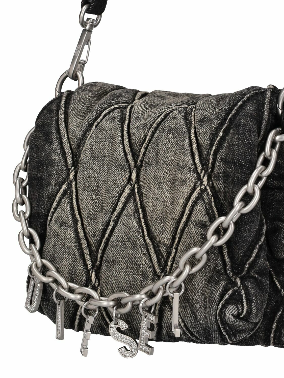 DIESEL - Small Charm Denim Shoulder Bag Diesel