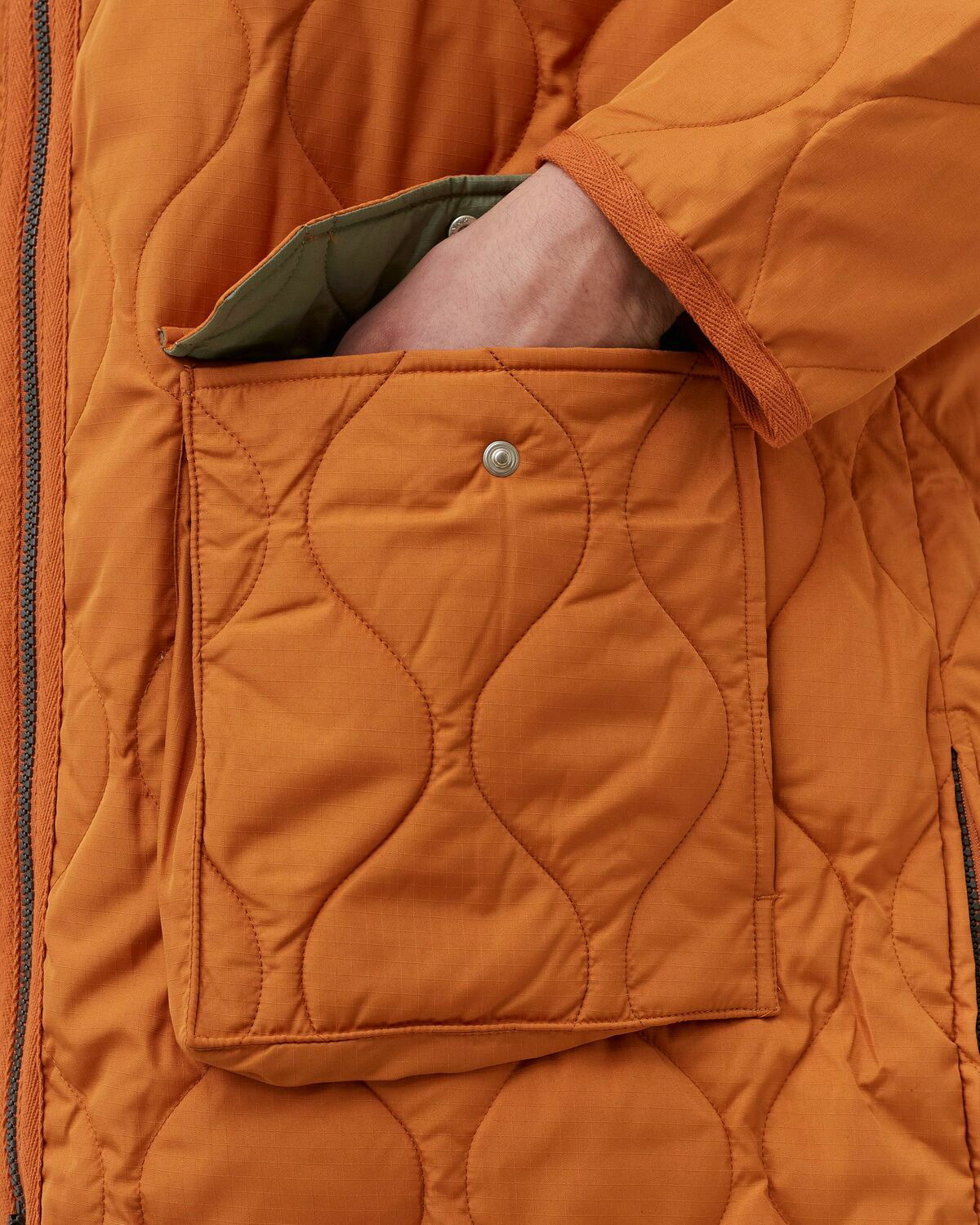 Taion Military V Neck Zip Down Co Orange Coats Taion Extra