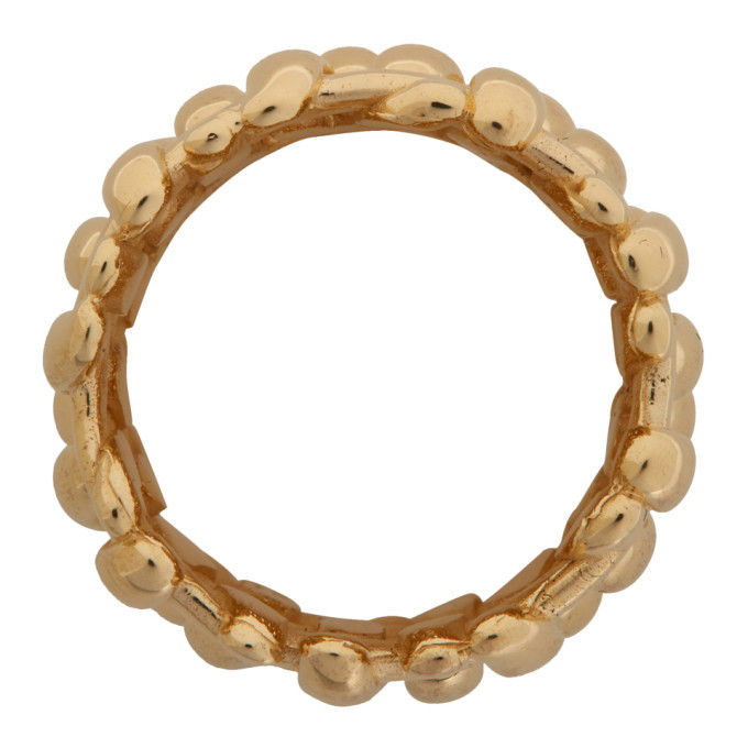 Bottega Veneta Gold Intrecciato Ring Bottega Veneta