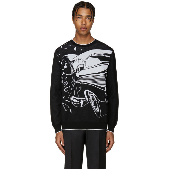 Christopher Kane Black Car Crash Sweater Christopher Kane