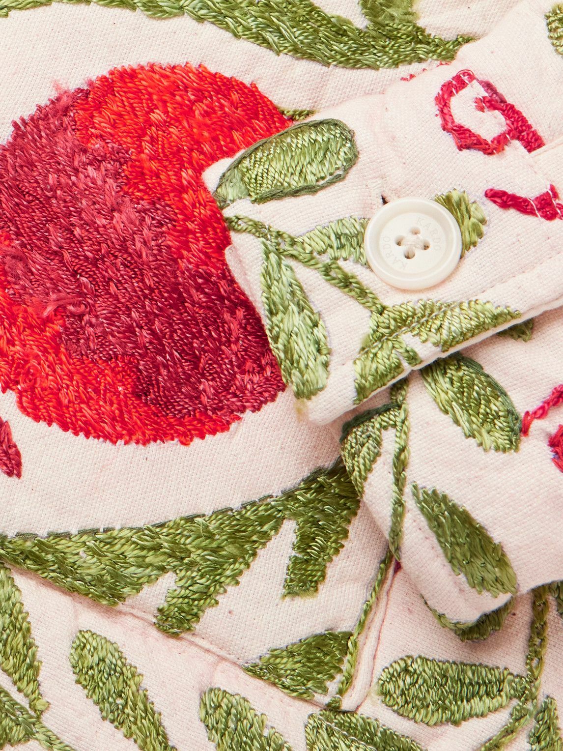 Kardo - Bodhi Embroidered Quilted Cotton Jacket - Red Kardo