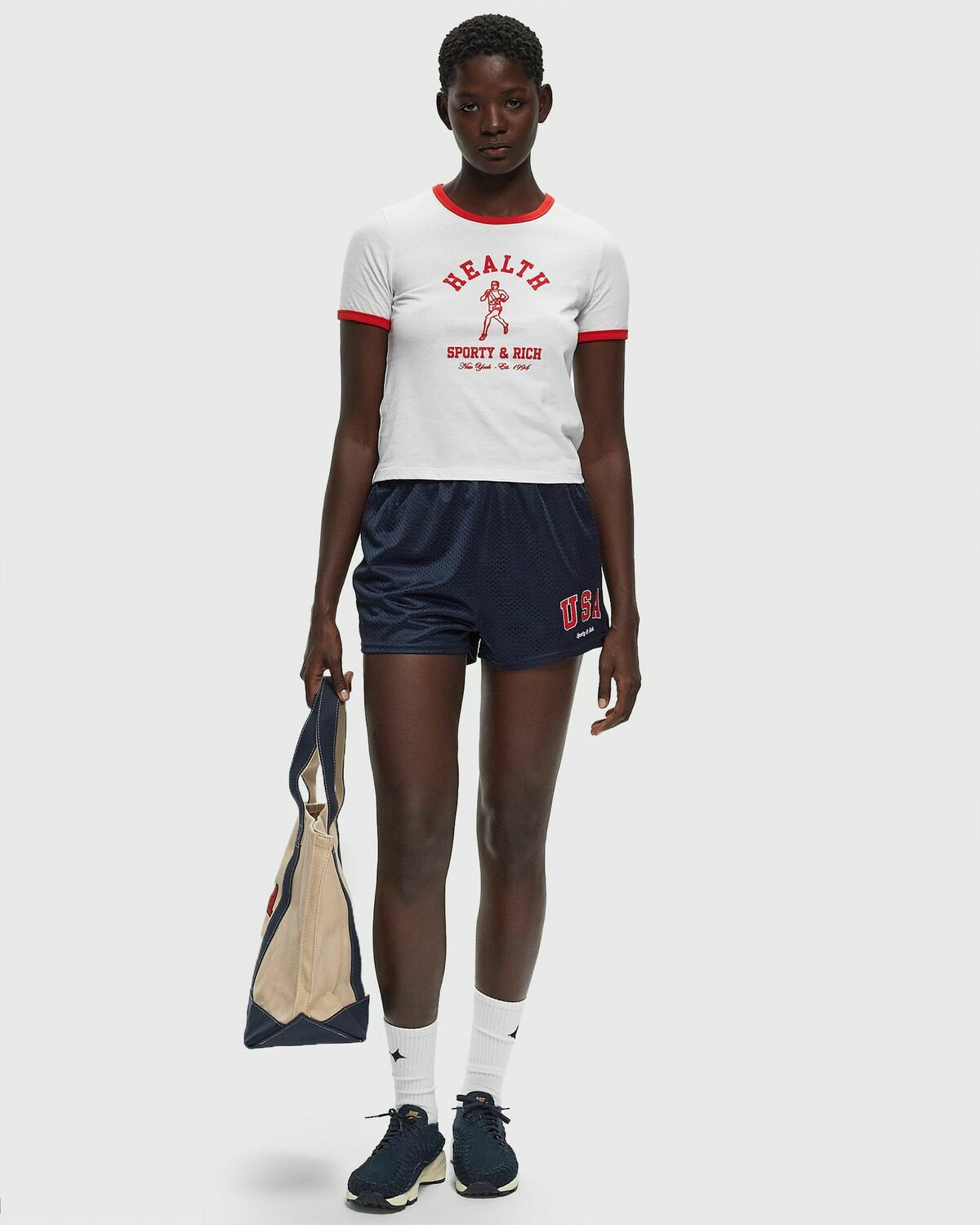 Sporty & Rich Usa Mesh Disco Short Blue Sport & Team Shorts Sporty & Rich