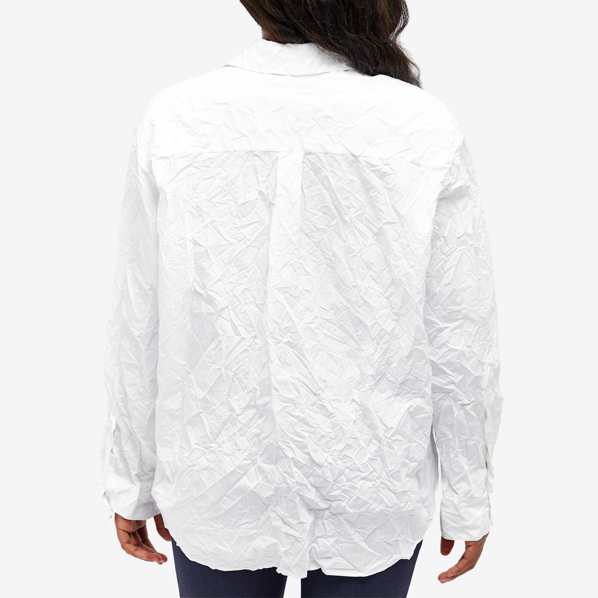 TOGA Women's Wrinkle Cotton Shirt in White Toga Pulla