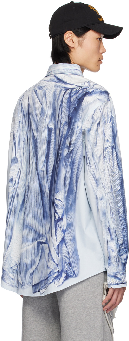 Y/Project Blue Compact Print Shirt Y/Project