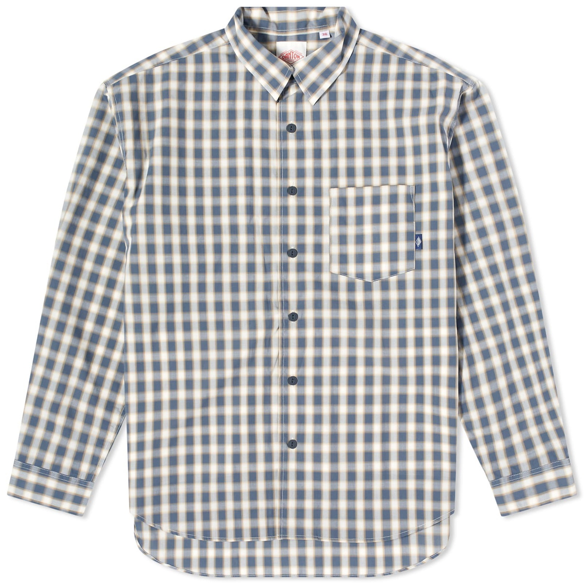 Danton Men's Check Overshirt in Yellow/Charcoal Danton