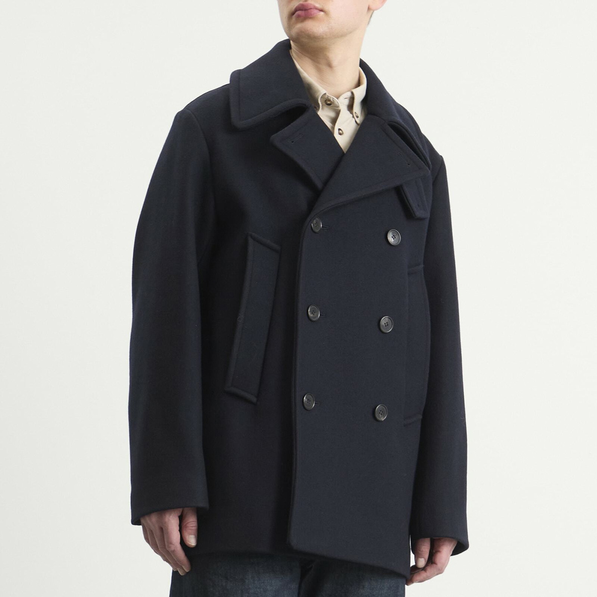 A.P.C. Men's Andy Peacoat in Dark Navy A.P.C.