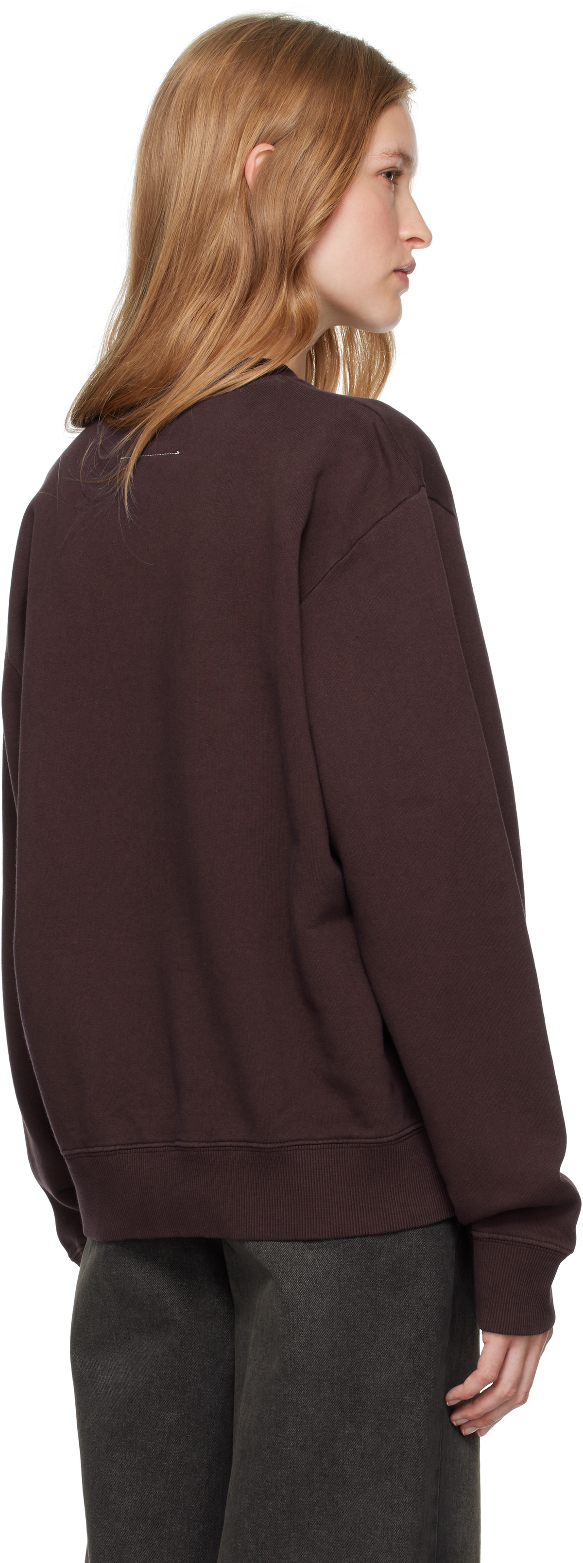 MM6 Maison Margiela Purple Unbrushed Sweatshirt MM6 Maison Margiela