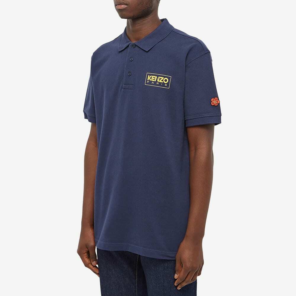 Kenzo Paris Men's Kenzo Back Logo Polo Shirt in Midnight Blue Kenzo