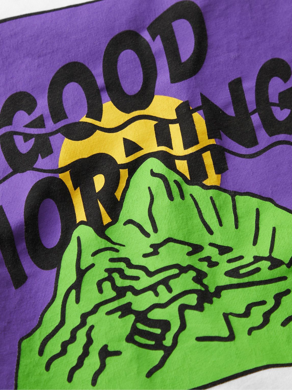 GOOD MORNING TAPES - Printed Organic Cotton-Jersey T-Shirt - White Good ...