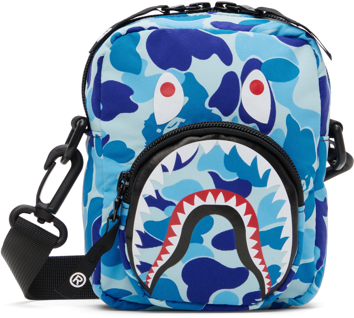 BAPE Blue ABC Camo Shark Mini Bag A Bathing Ape