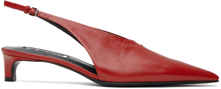 Jil Sander Red Slingback Heels Jil Sander