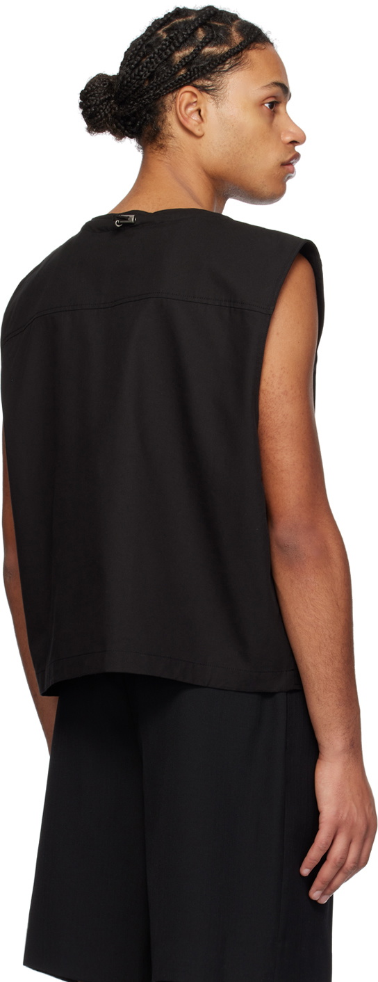 lesugiatelier Black Pockets Vest lesugiatelier