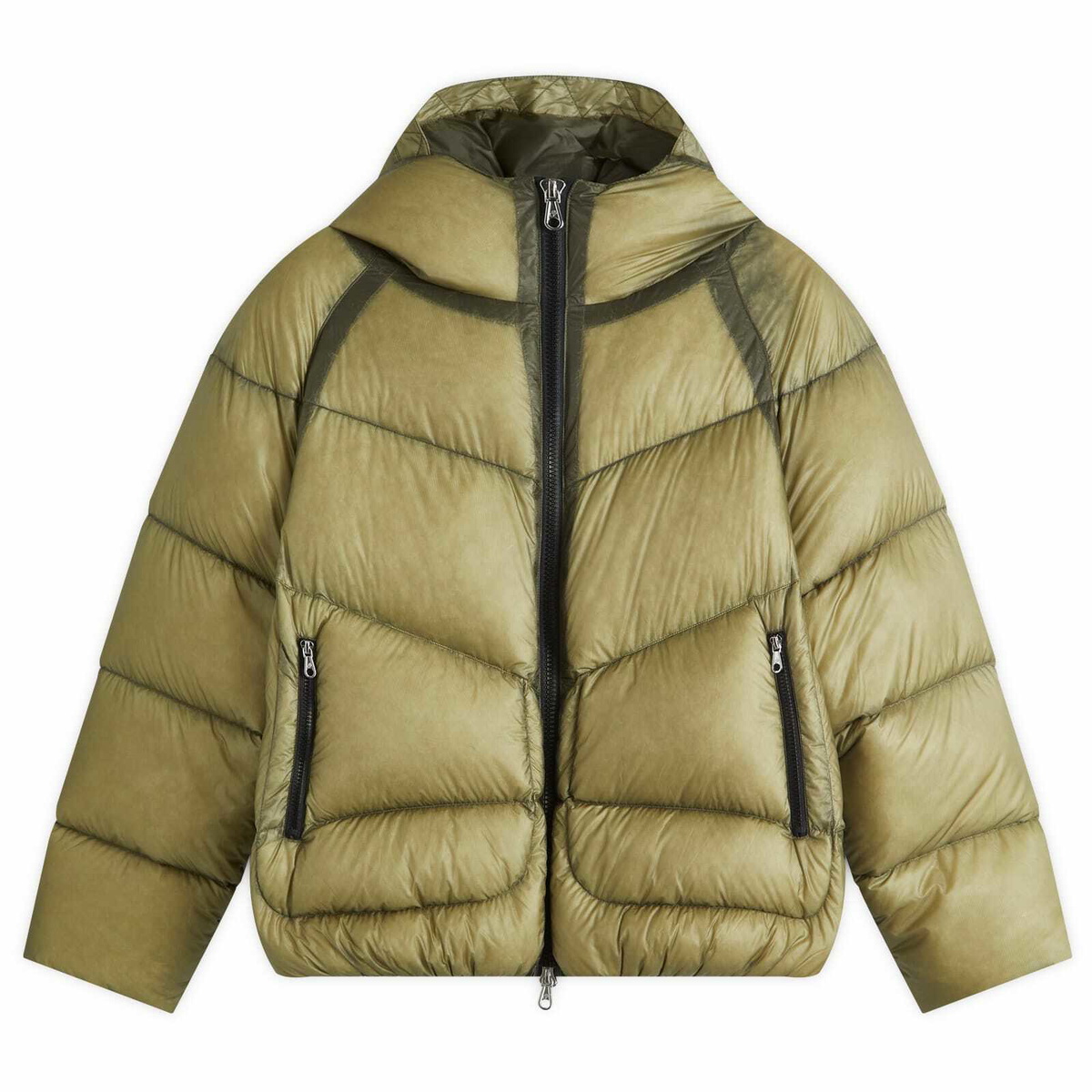 Cole Buxton Men's Translucent Taped Down Jacket in Olive Cole Buxton