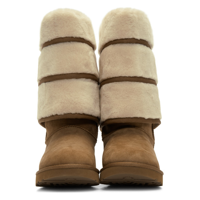 Y/Project Brown Uggs Edition Layered Boots Y/Project