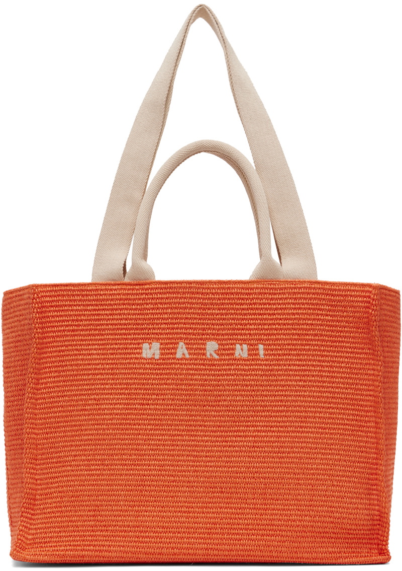 Marni Orange Large East-West Tote Marni