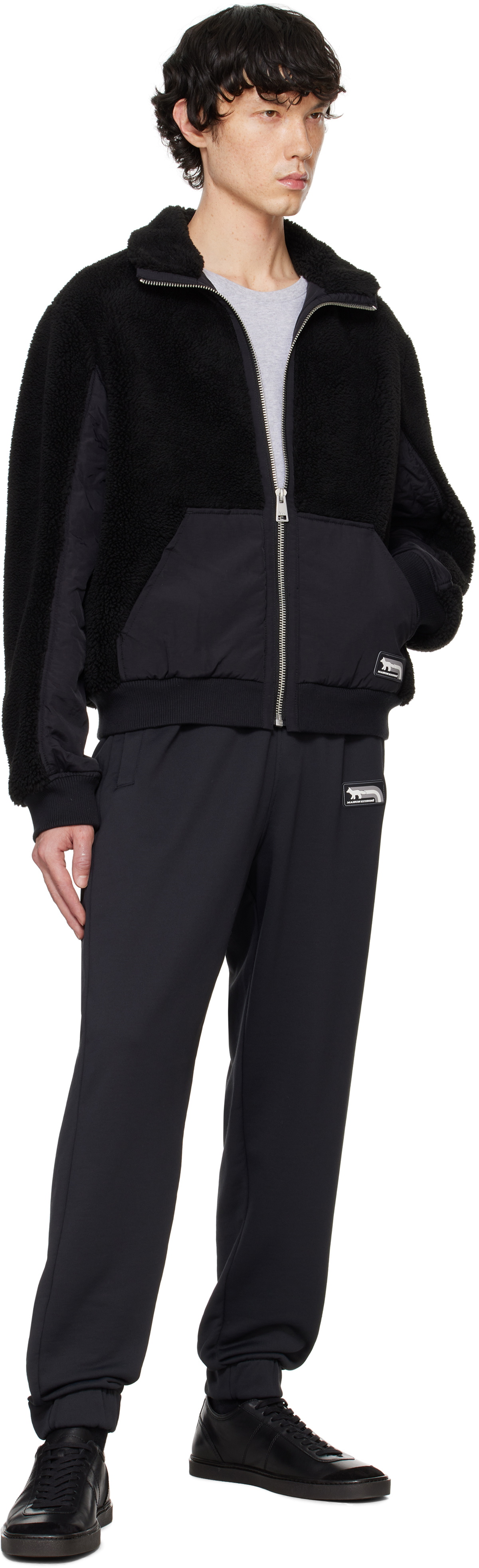 Maison Kitsuné Black Flash Fox Fleece Jacket Maison Kitsune