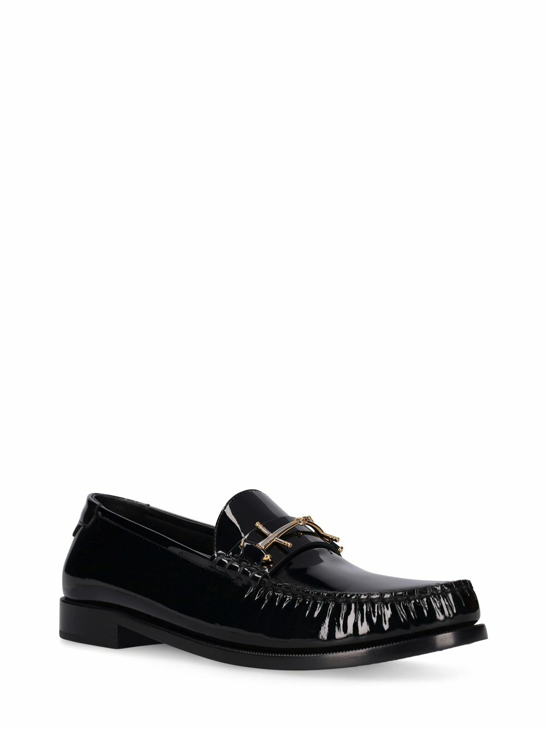 SAINT LAURENT - Le Loafer Monogram Leather Loafers Saint Laurent