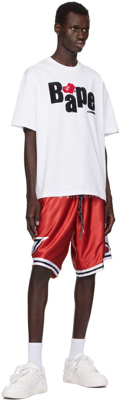 BAPE White Heart Ape Head Relaxed Fit T-shirt A Bathing Ape