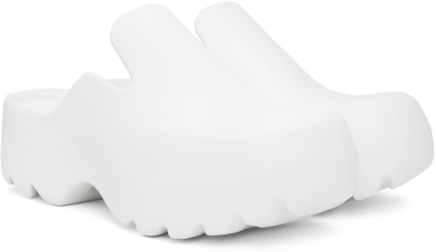 Bottega Veneta White Flash Clogs Bottega Veneta