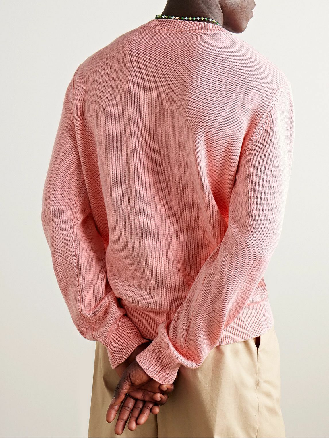 Marni - Chenille-Embridered Cotton Sweater - Pink Marni