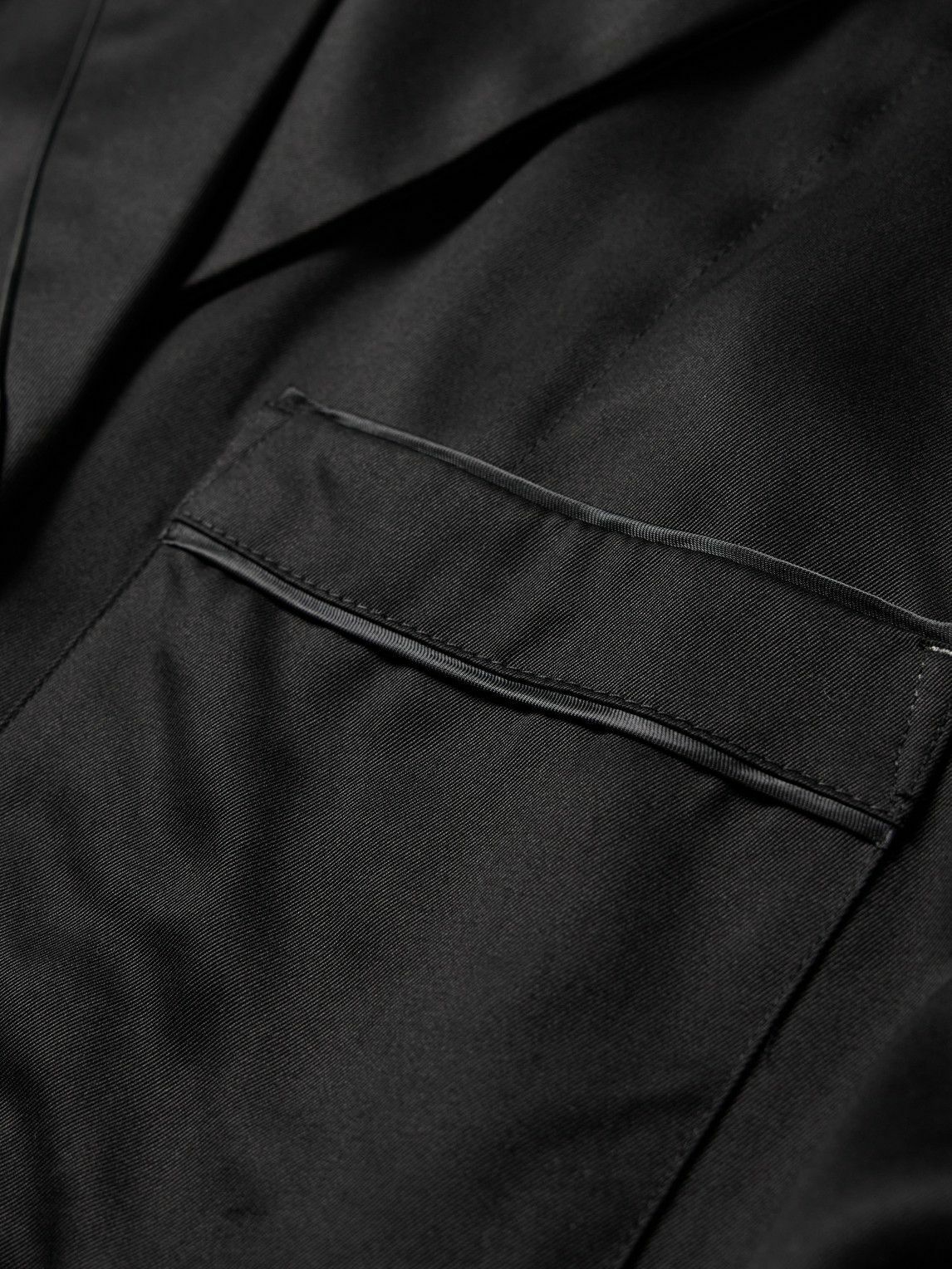 CDLP - Home Satin-Trimmed Lyocell-Twill Robe - Black CDLP