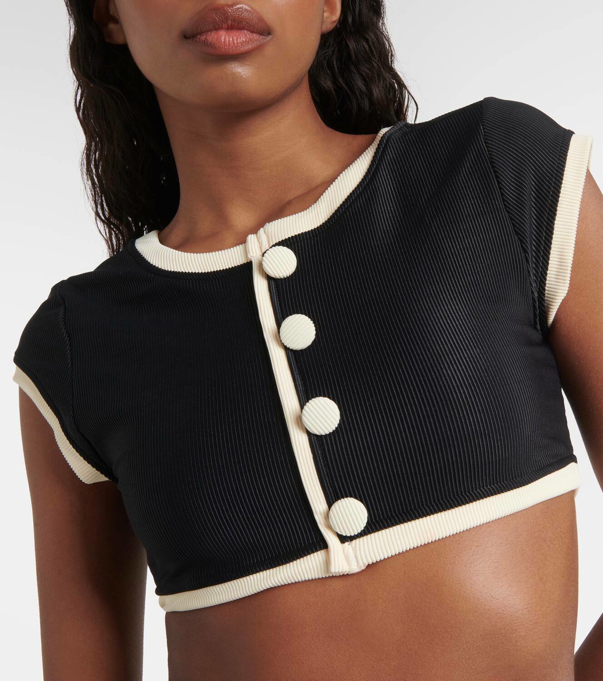 Same Grace jersey crop top Same