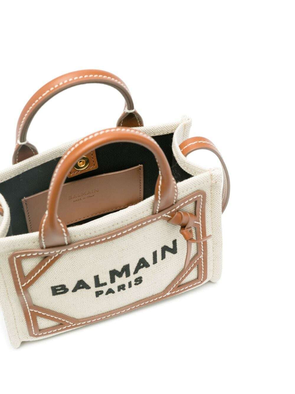 BALMAIN - B-army Mini Canvas Shopping Bag Balmain