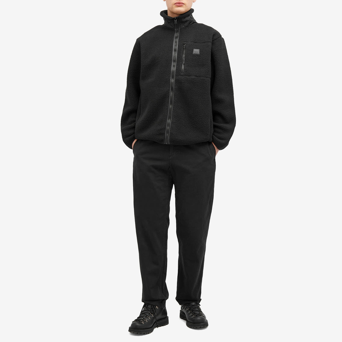 Rains Men's Yermo Fleece Jacket in Black Rains