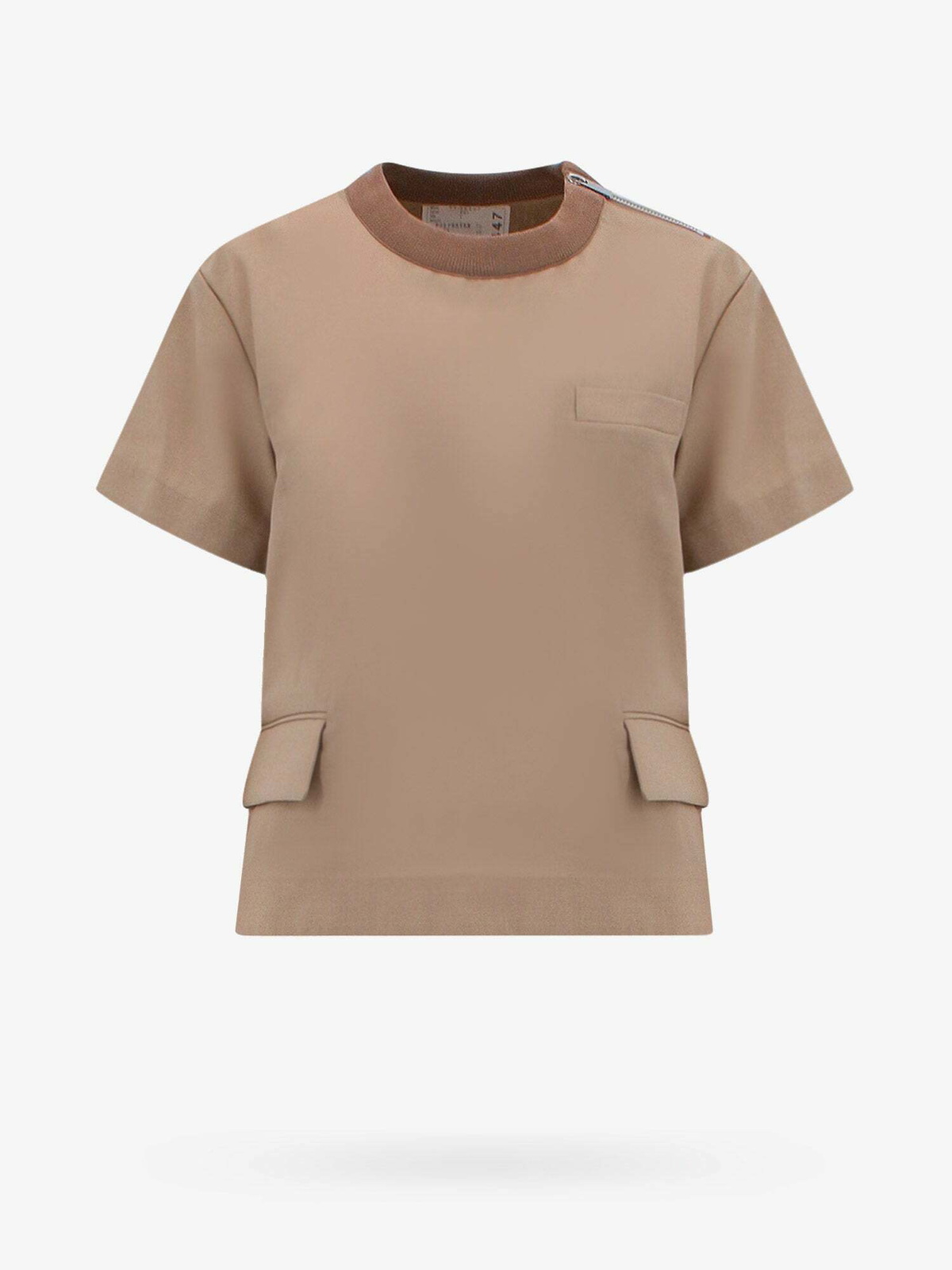 Sacai Top Beige Womens Sacai
