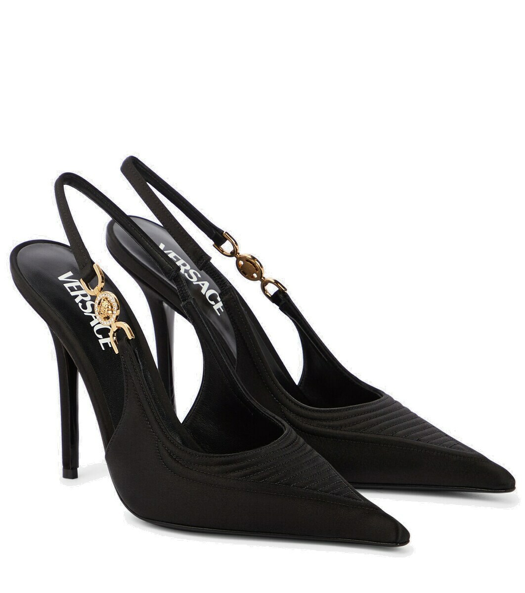 Versace Medusa '95 satin slingback pumps Versace