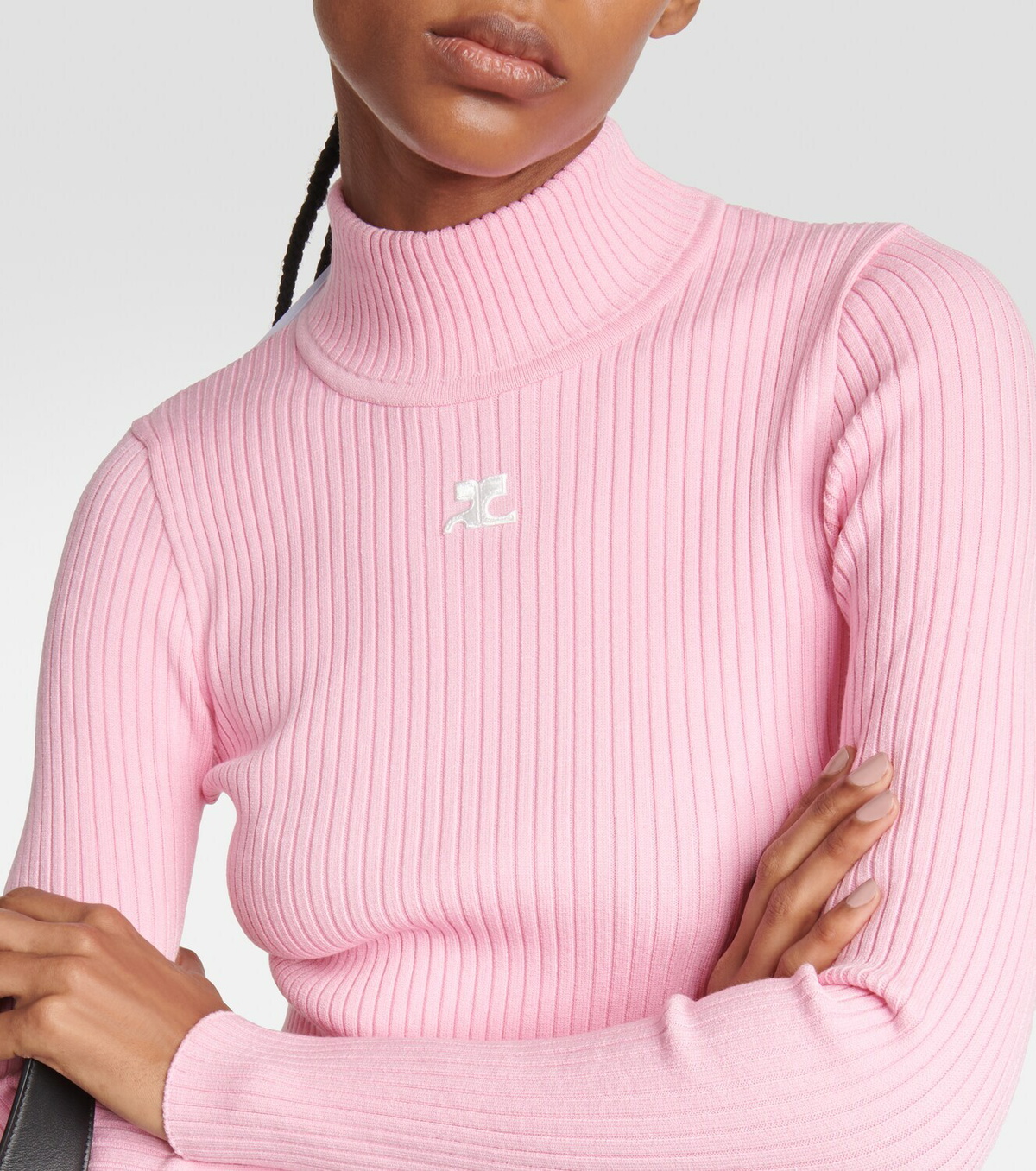 Courrèges Ribbed-knit turtleneck sweater Courreges
