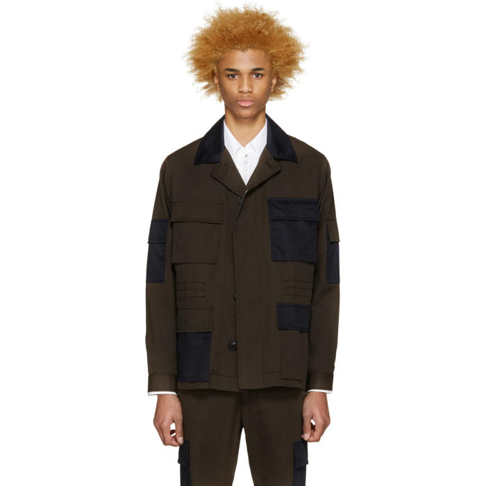Marc Jacobs Green and Navy Army Jacket Marc Jacobs