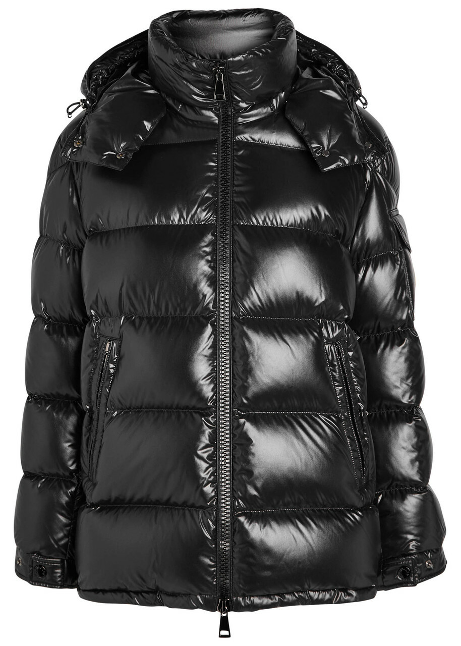 Moncler Maire Quilted Hooded Shell Jacket Black Moncler