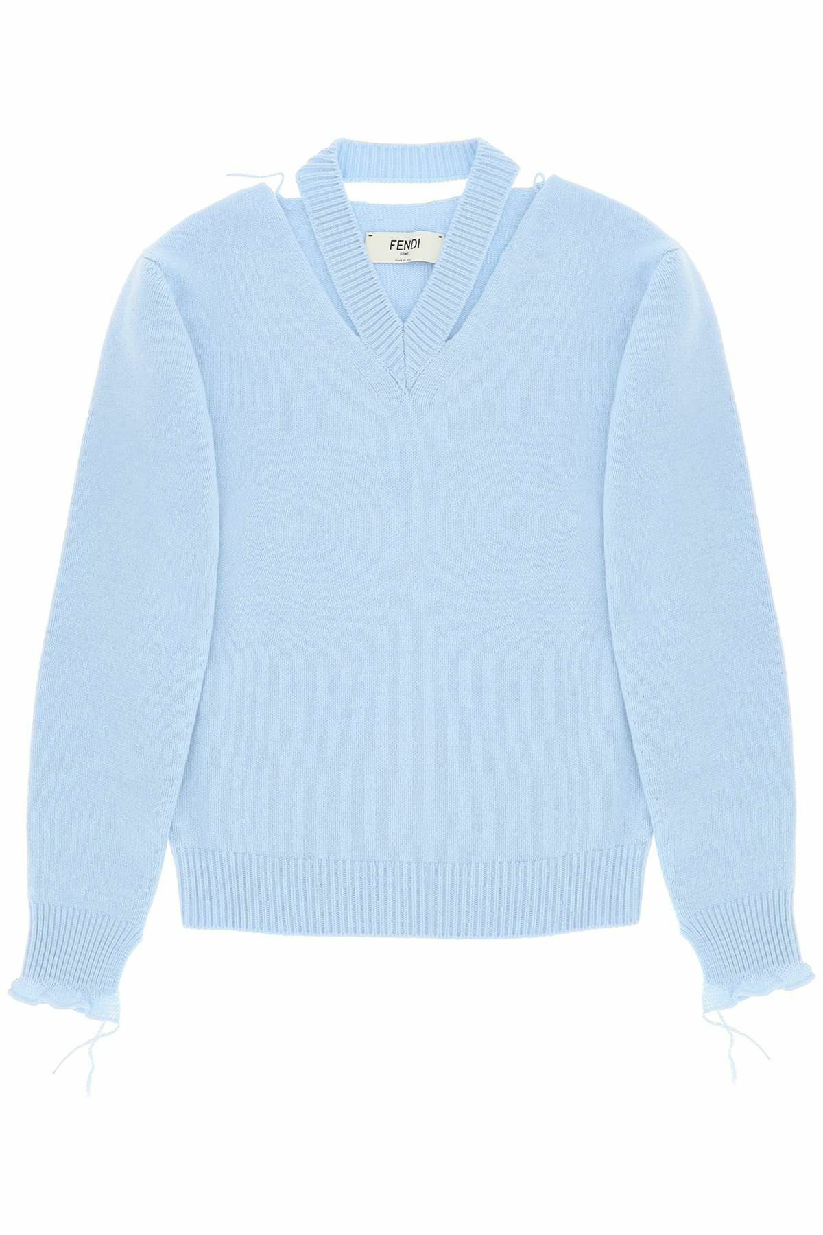 FENDI cashmere pullover Light blue Fendi