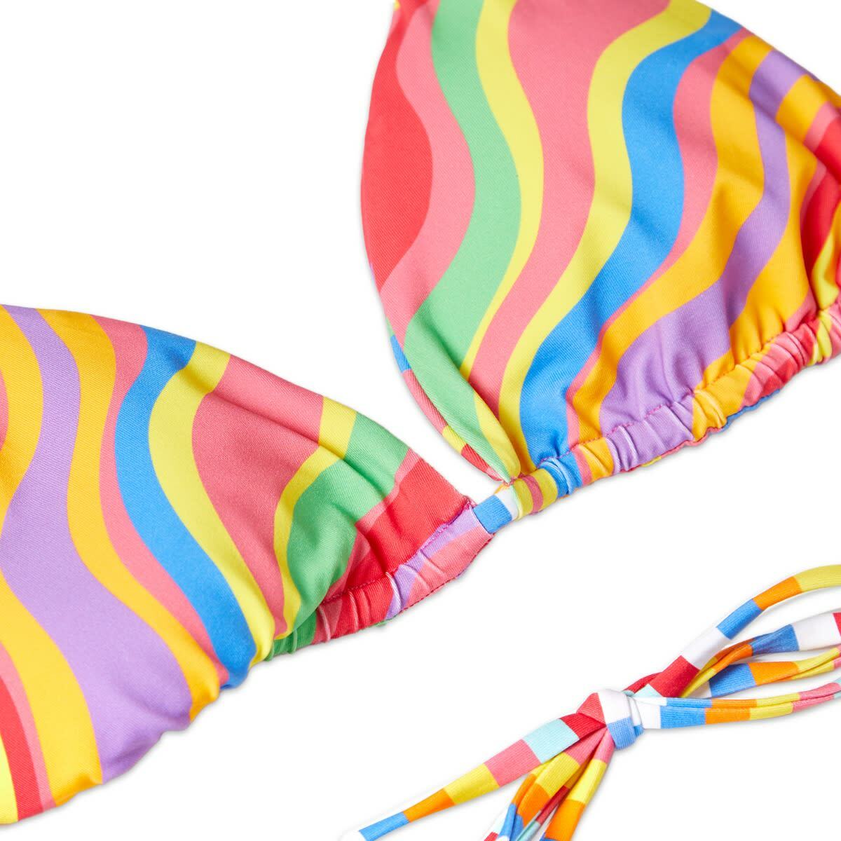 It's Now Cool Women's String Bikini Top in Rainbow It's Now Cool