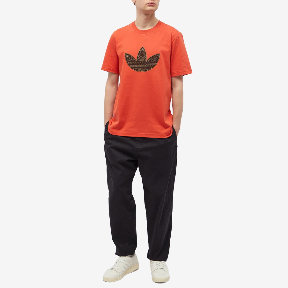 Adidas Men's APPLIQUE T-Shirt in Preloved Red adidas