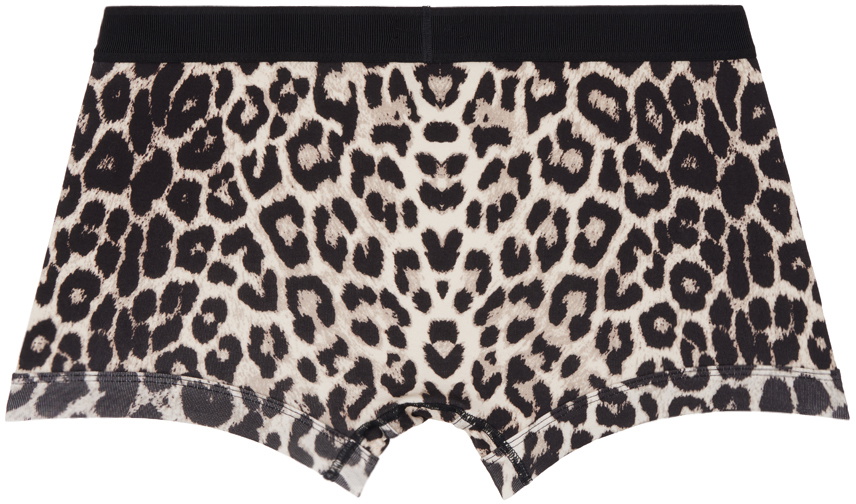 TOM FORD Beige & Black Cotton Snow Leopard Boxer Briefs TOM FORD