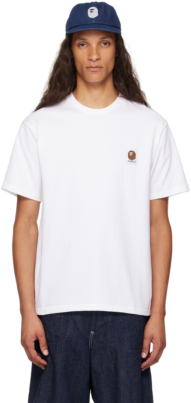BAPE White Ape Head Label T-Shirt A Bathing Ape