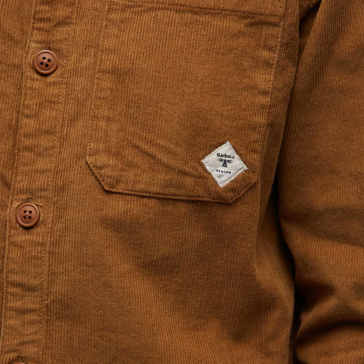 Barbour Men's Beacon Chunky Cord Overshirt in Beige Barbour