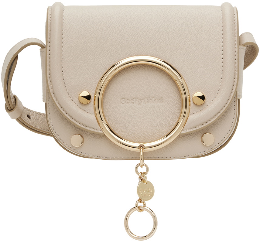 See by Chloé Beige Small Mara Crossbody Bag Chloe