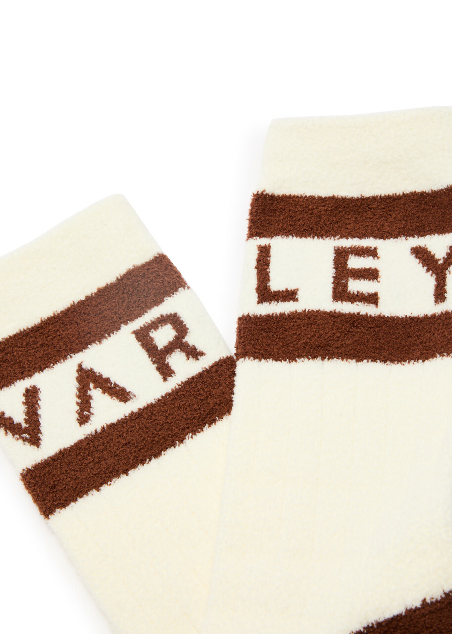 Varley Spencer Logo Terry Socks White Varley