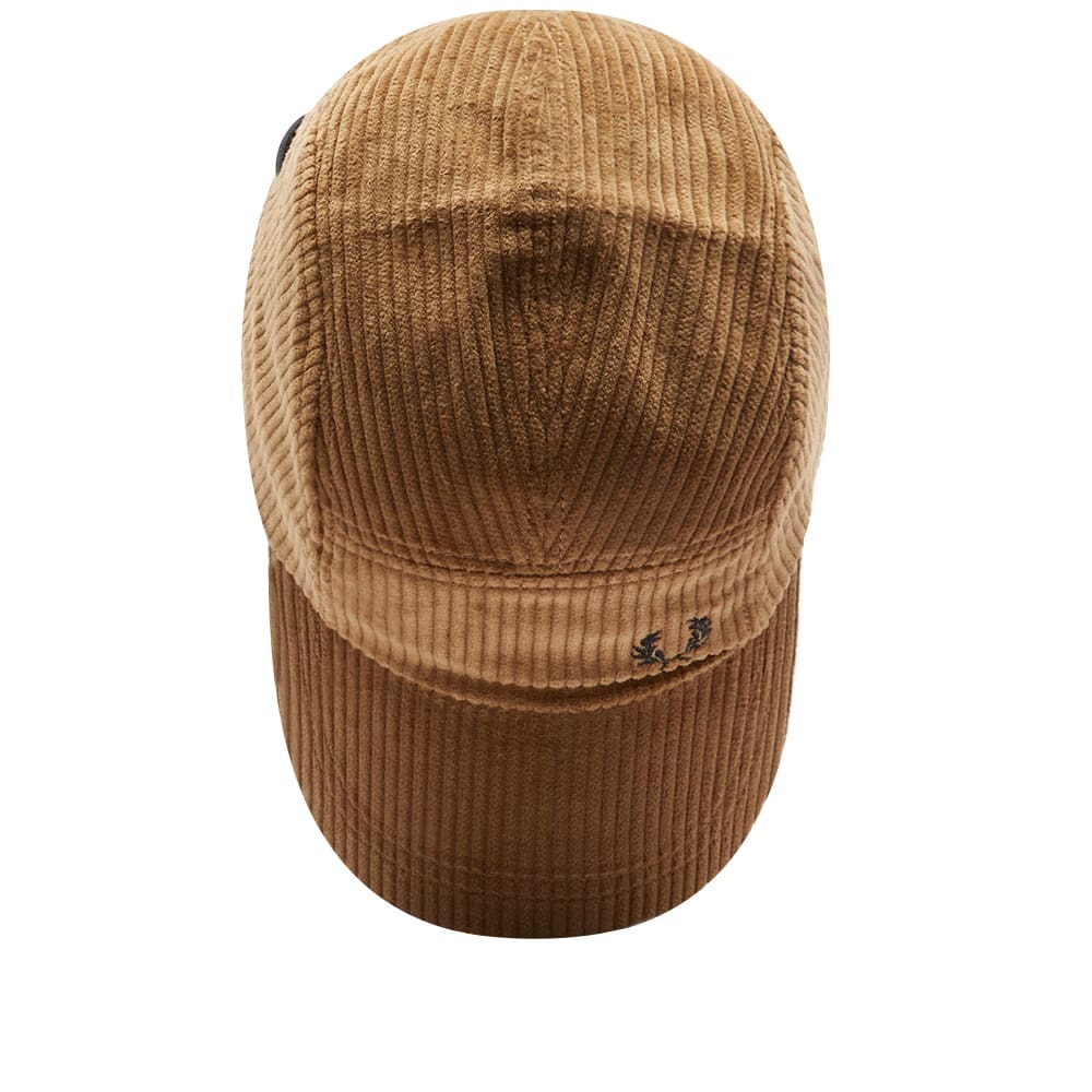 Fred Perry Men's Corduroy 5 Panel Cap in Shaded Stone Fred Perry