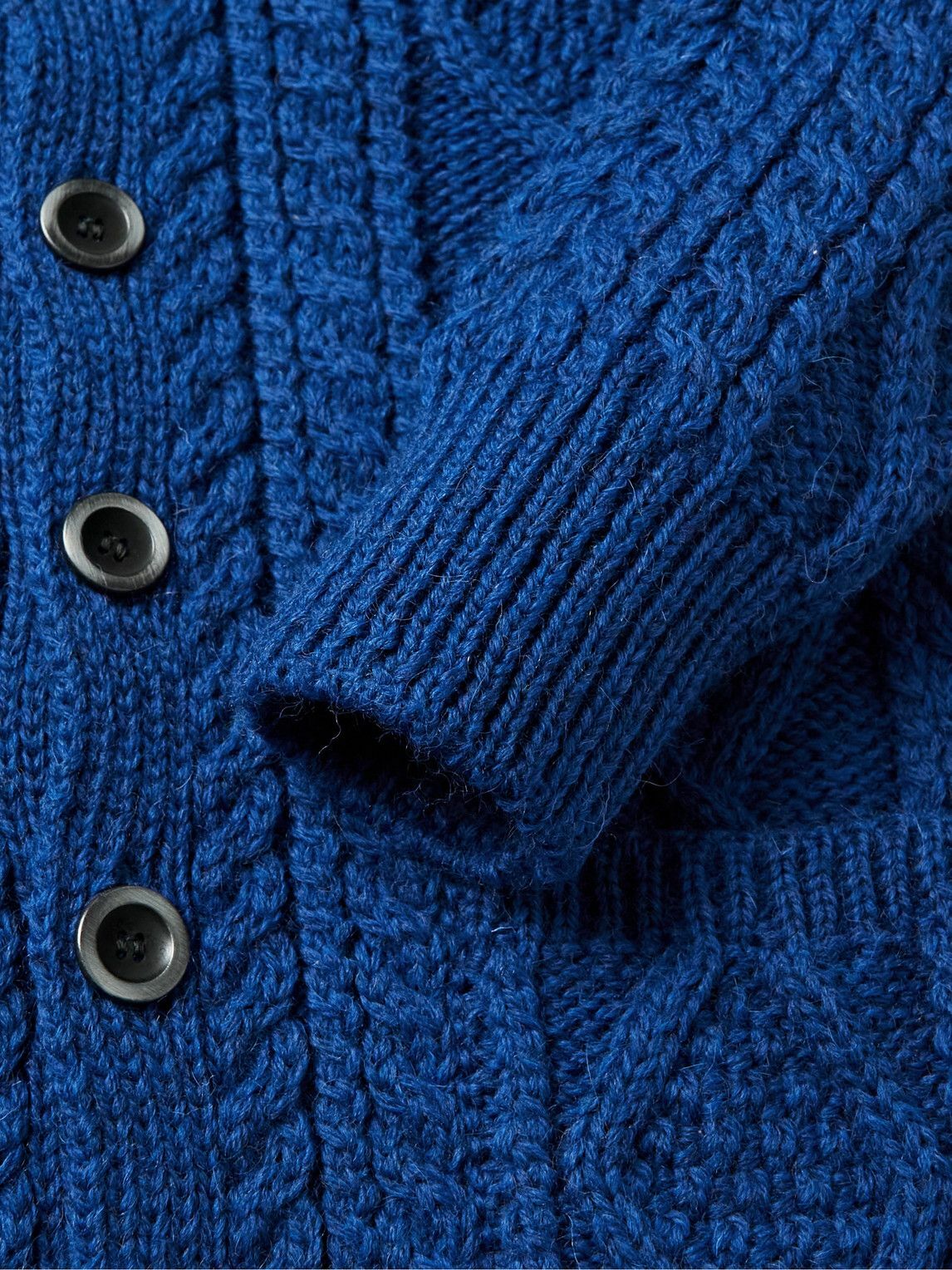 Howlin' - A Winter Affair Cable-Knit Wool Cardigan - Blue Howlin' by ...