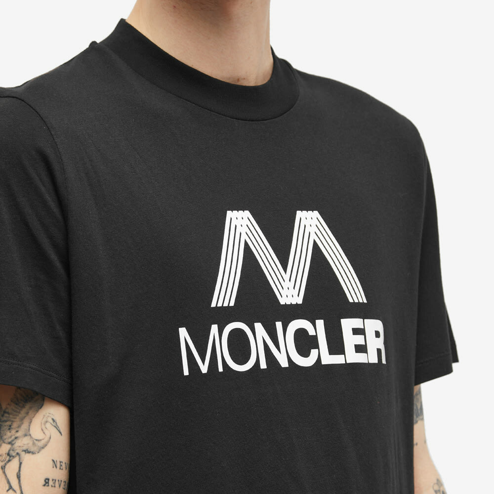 Moncler Men's M Logo T-Shirt in Black Moncler