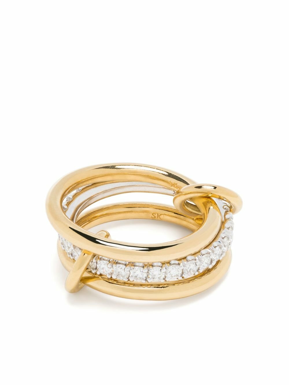 Spinelli Kilcollin 18K Yellow Gold Eros Diamond Linked Ring Spinelli Kilcollin