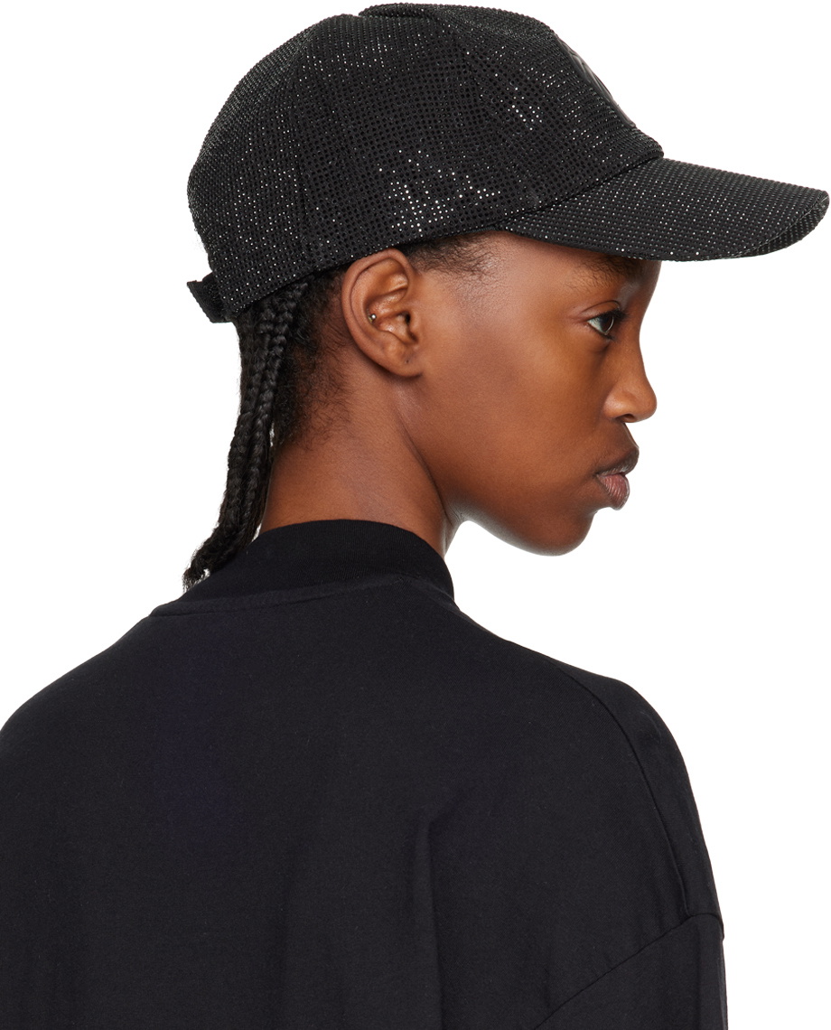 Palm Angels Black Crystal Palm Cap Palm Angels