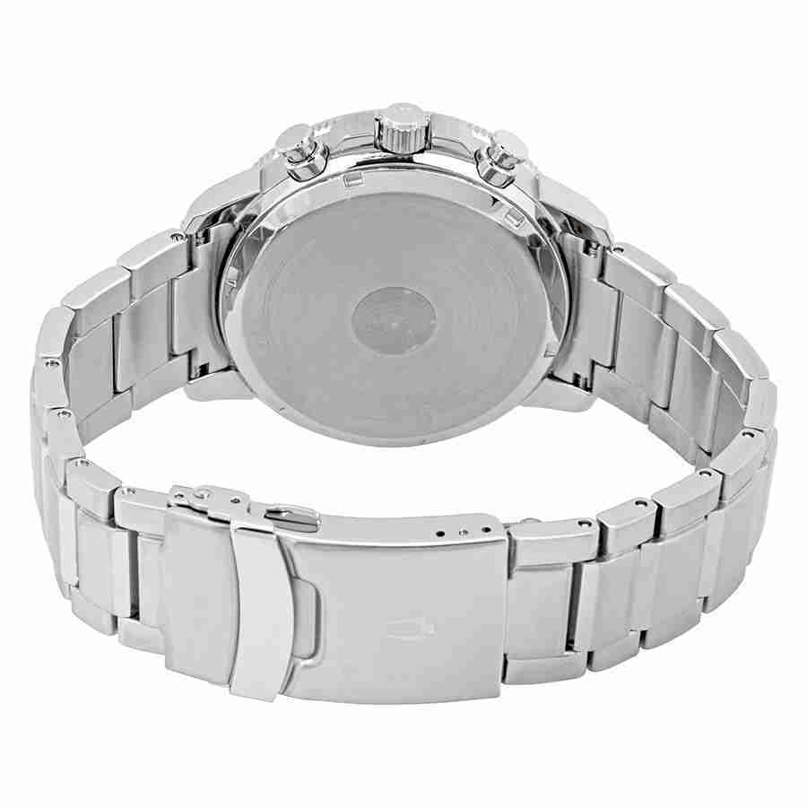 Bulova Marine Star Chronograph Black Dial Mens Watch 96B272 Bulova